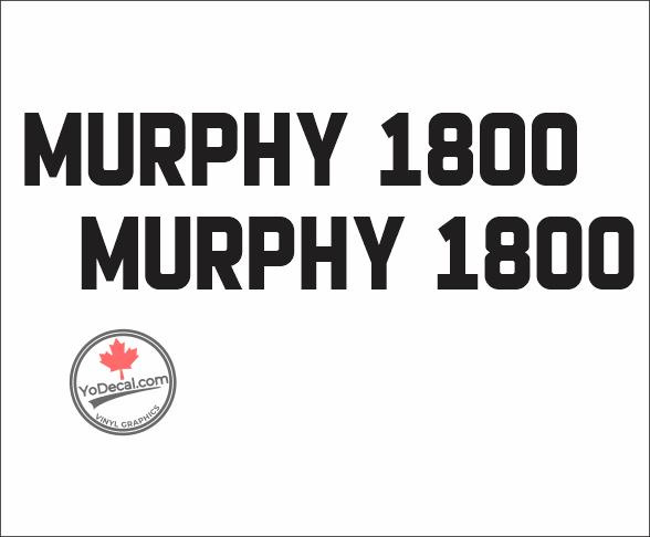 Murphy Aircraft 'Murphy 1800' Floats Logo Vinyl Decal Sticker – YoDecal.com
