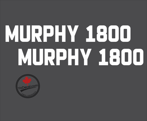 Murphy Aircraft 'Murphy 1800' Floats Logo Vinyl Decal Sticker – YoDecal.com