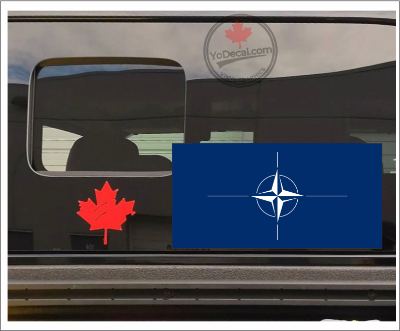 'NATO (North Atlantic Treaty Organization) Flag' Premium Vinyl Decal S ...