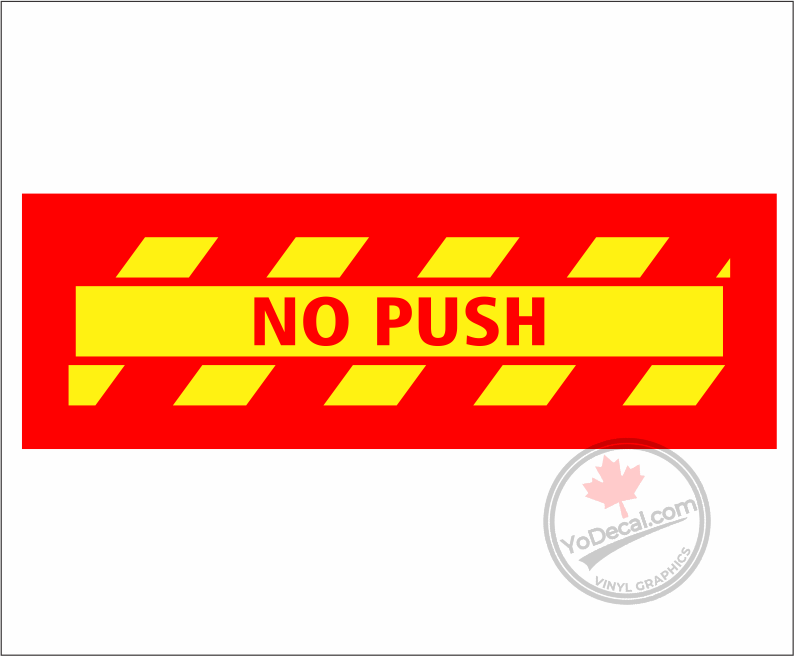 'No Push Hash Lines' Vinyl Decal – YoDecal.com