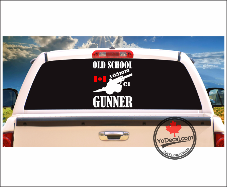 'Old School Gunner C1 105mm' Premium Vinyl Decal – YoDecal.com