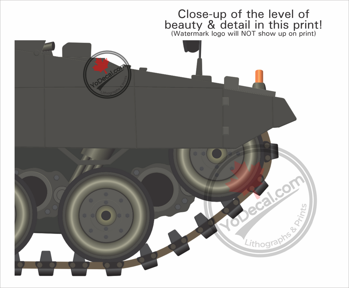 Leopard 2 Tank PERSONALIZED Canadian Profile Art Print / Lithograph ...