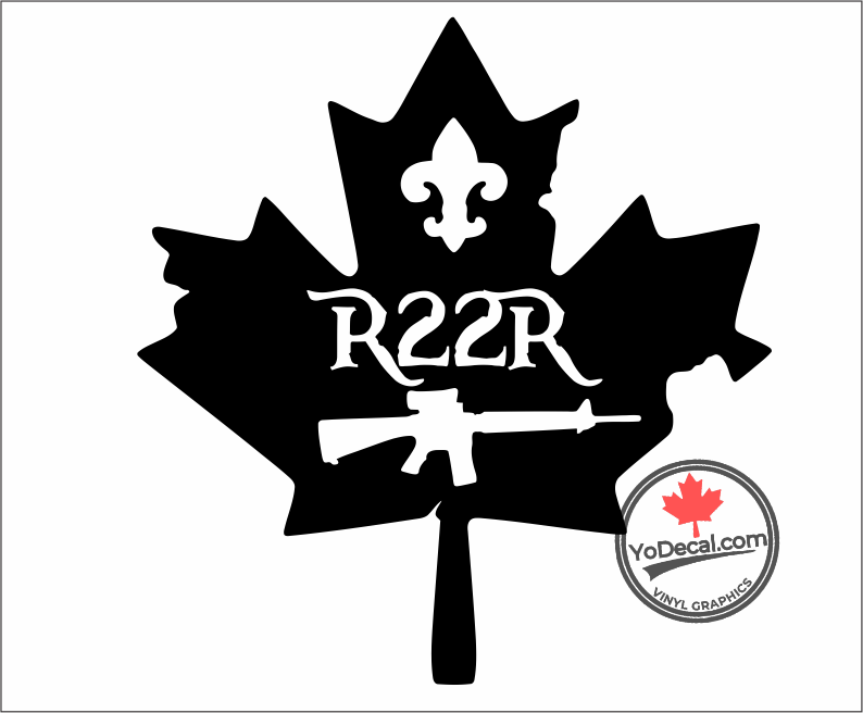 'R22R Feuille d'Érable C7' Premium Vinyl Decal / Sticker – YoDecal.com