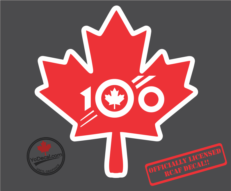 'RCAF 100th Anniversary Official Logo' Vinyl Decal Sticker – YoDecal.com