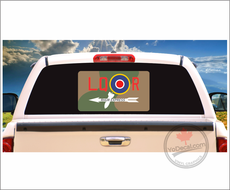 'RCAF 405 Squadron Lancaster Rhur Express' Premium Vinyl Decal ...