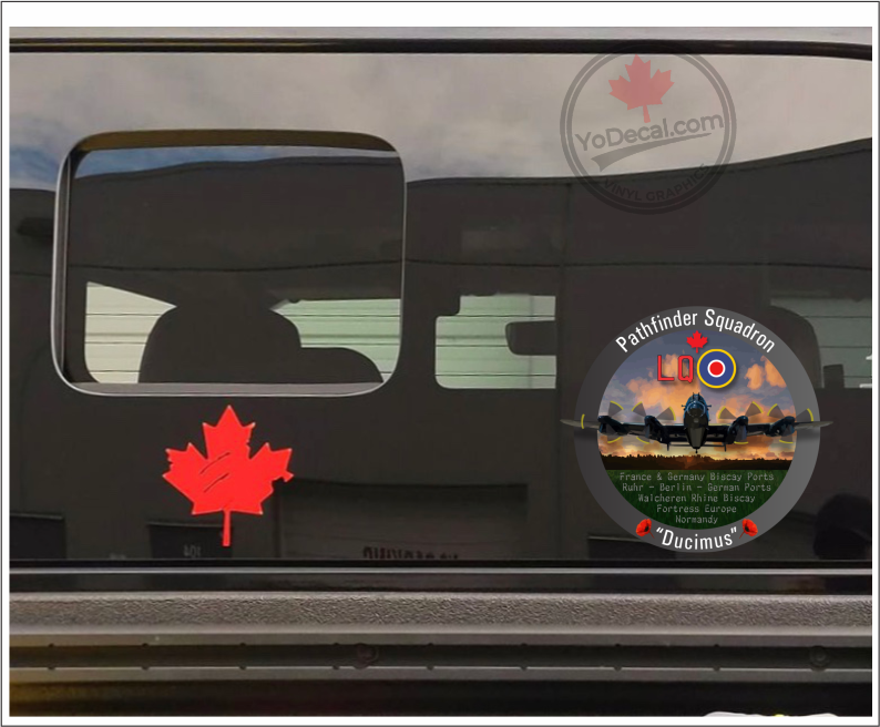 'RCAF 405 Pathfinder Sqn Ducimus WWII LQ Roundel Lancaster' Premium Vi ...