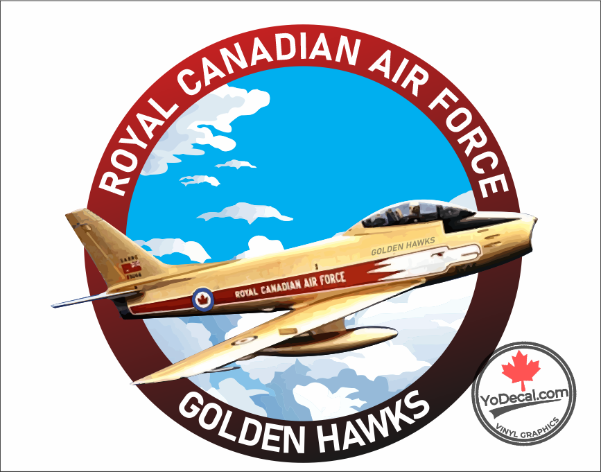 'RCAF Golden Hawks Sabre' Vinyl Decal – YoDecal.com