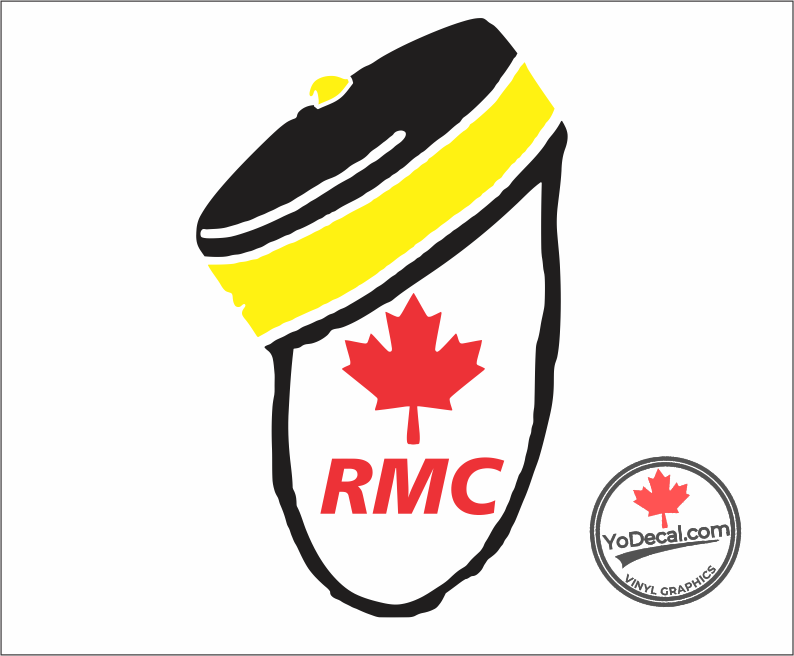 'RMC Pillbox Maple Leaf' Premium Vinyl Decal / Sticker – YoDecal.com
