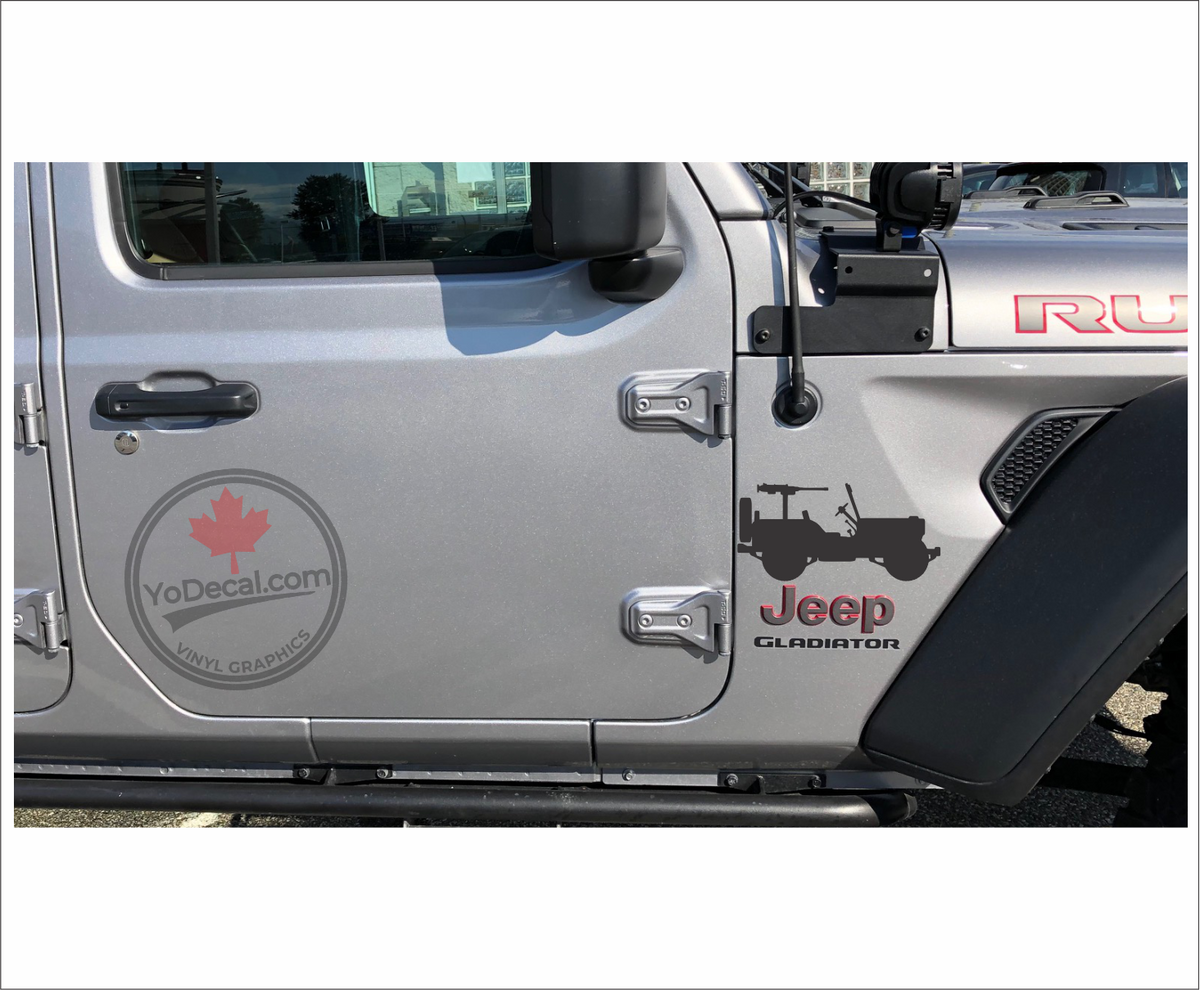 'Rat Patrol Jeep Willys 50 Cal (PAIR)' Premium Vinyl Decal / Sticker ...