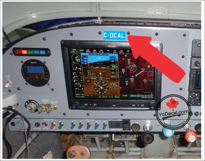 'Call Sign Reg Marks Small Format 1' for aircraft vinyl decal – YoDecal.com