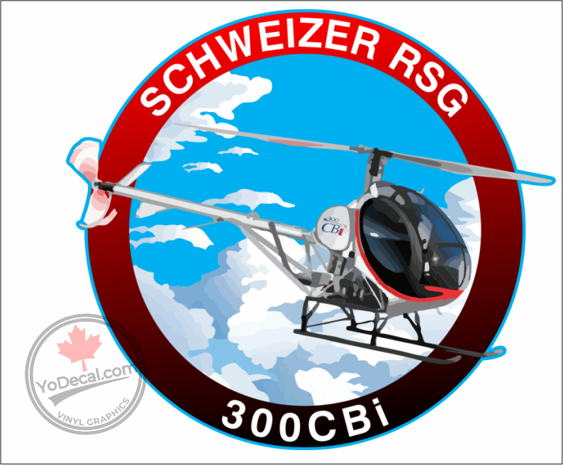 'Schweizer RSG 300CBi Helicopter' Vinyl Decal Sticker – YoDecal.com