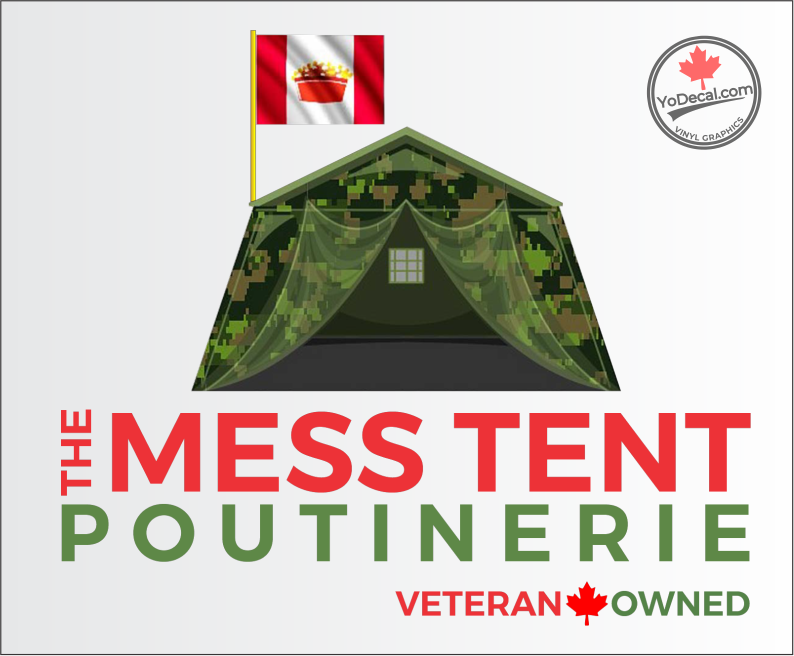 'The Mess Tent Poutinerie in Newfoundland' Vinyl Decal – YoDecal.com