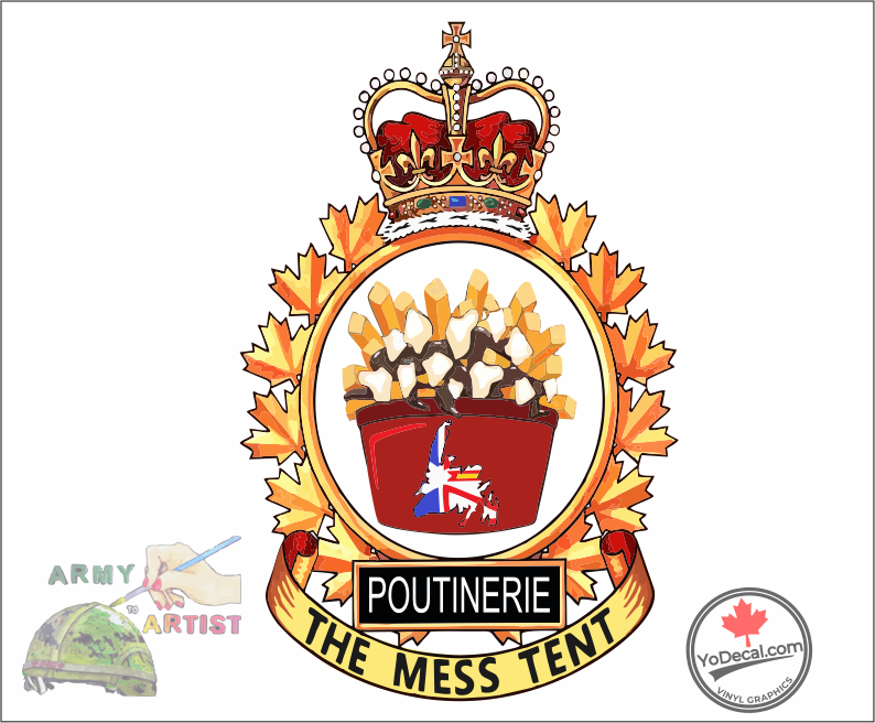 'The Mess Tent Poutinerie in Newfoundland' Vinyl Decal – YoDecal.com