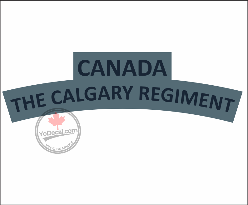 'Calgary Regiment WWII Shoulder Flash' Premium Vinyl Decal / Sticker ...