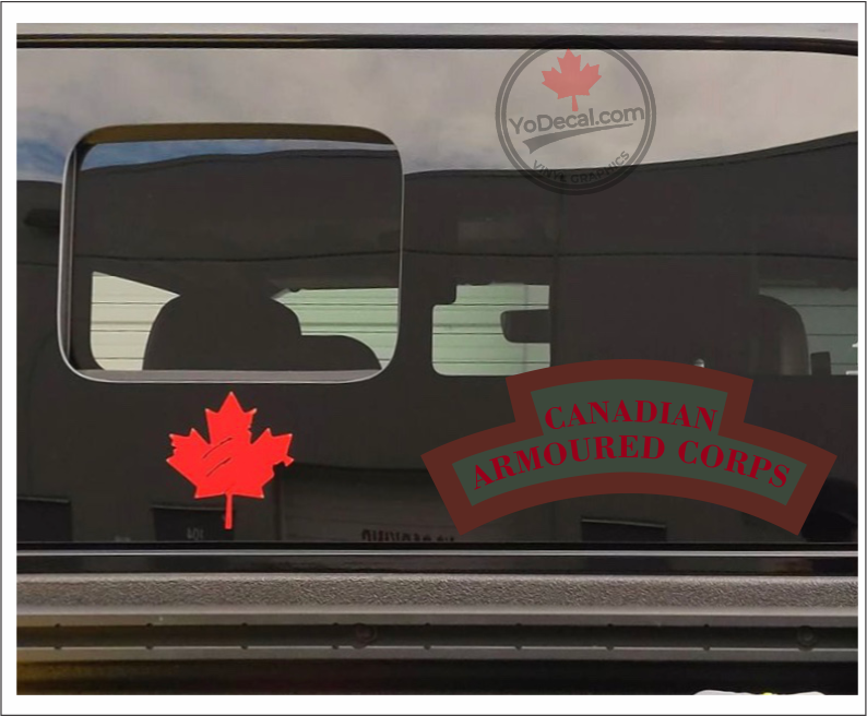 'Canadian Armoured Corps' WWII Shoulder Flash' Premium Vinyl Decal / S ...