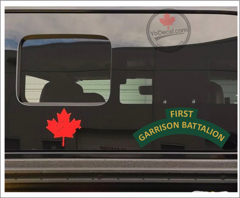 'Canadian First Garrison Battalion' WWII Shoulder Flash Premium Vinyl ...
