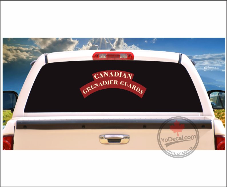 'Canadian Grenadier Guards' Shoulder Flash Premium Vinyl Decal / Stick ...