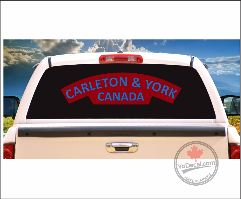 Carleton & York Regiment WWII Shoulder Flash' Premium Vinyl Decal / St ...