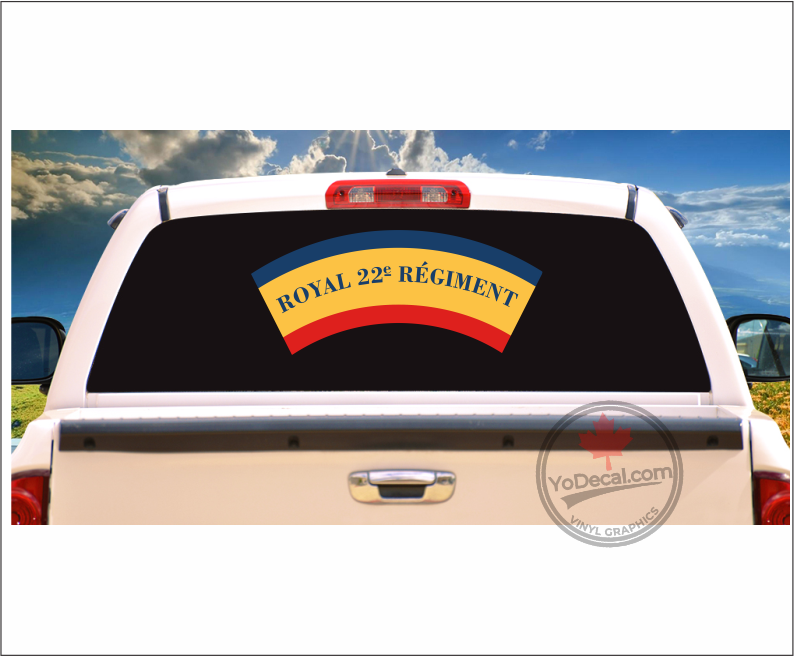 Royal 22e Regiment WWII Shoulder Flash' Premium Vinyl Decal / Sticker ...