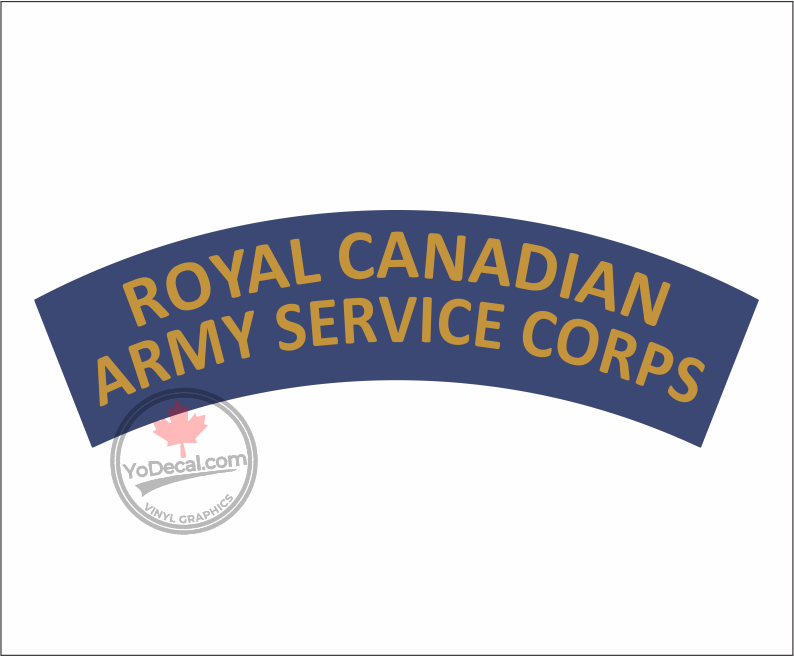 'Royal Canadian Army Service Corps' WWII Shoulder Flash' Premium Vinyl ...