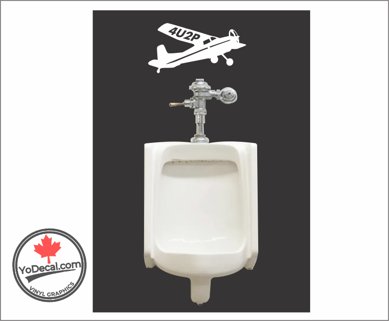 '4U2P Airplane Washroom' Premium Vinyl Decal / Sticker – YoDecal.com
