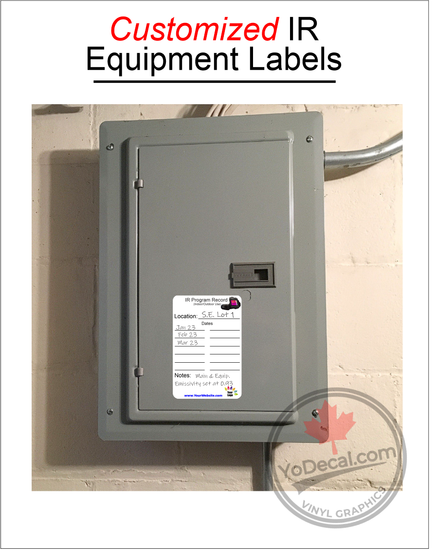 Customizable Waterproof Panel Labels for Infrared (IR) Thermal Imaging ...