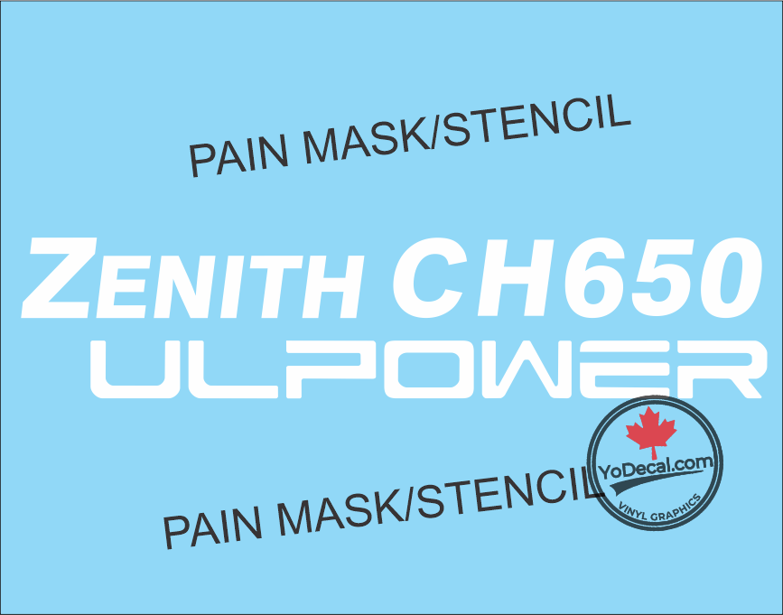 Zenith CH 650 UL POWER (Zenith Aircraft Company) (PAIR) Vinyl Decal ...