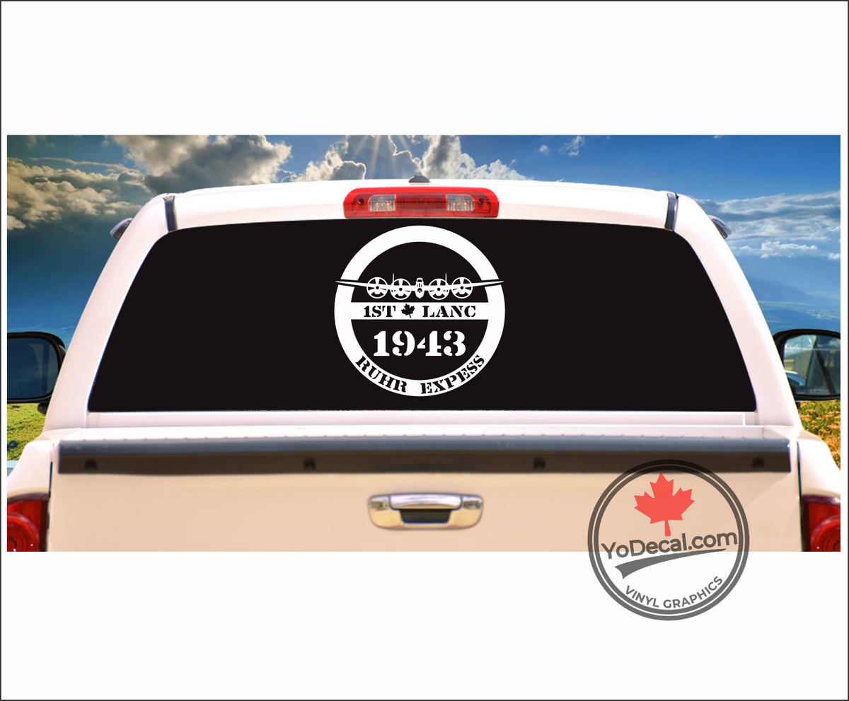 '405 Sqn Ruhr Express Lancaster 1943' Premium Vinyl Decal / Sticker ...