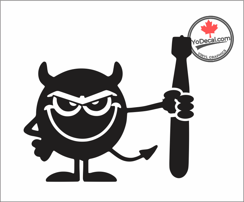 'Devil About to Drop Torpedo' Premium Vinyl Decal / Sticker – YoDecal.com