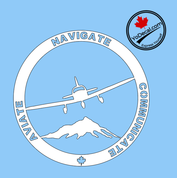 'Aviate Navigate Communicate' Premium Vinyl Decal – YoDecal.com