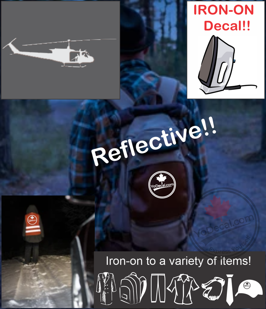 'Bell UH-1 Huey Iroquois Helicopter' Vinyl Decal – YoDecal.com