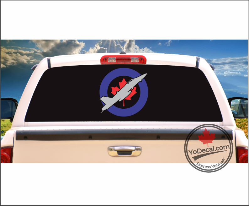 'CF-18 Hornet & RCAF Roundel' - Premium Vinyl Decal – YoDecal.com