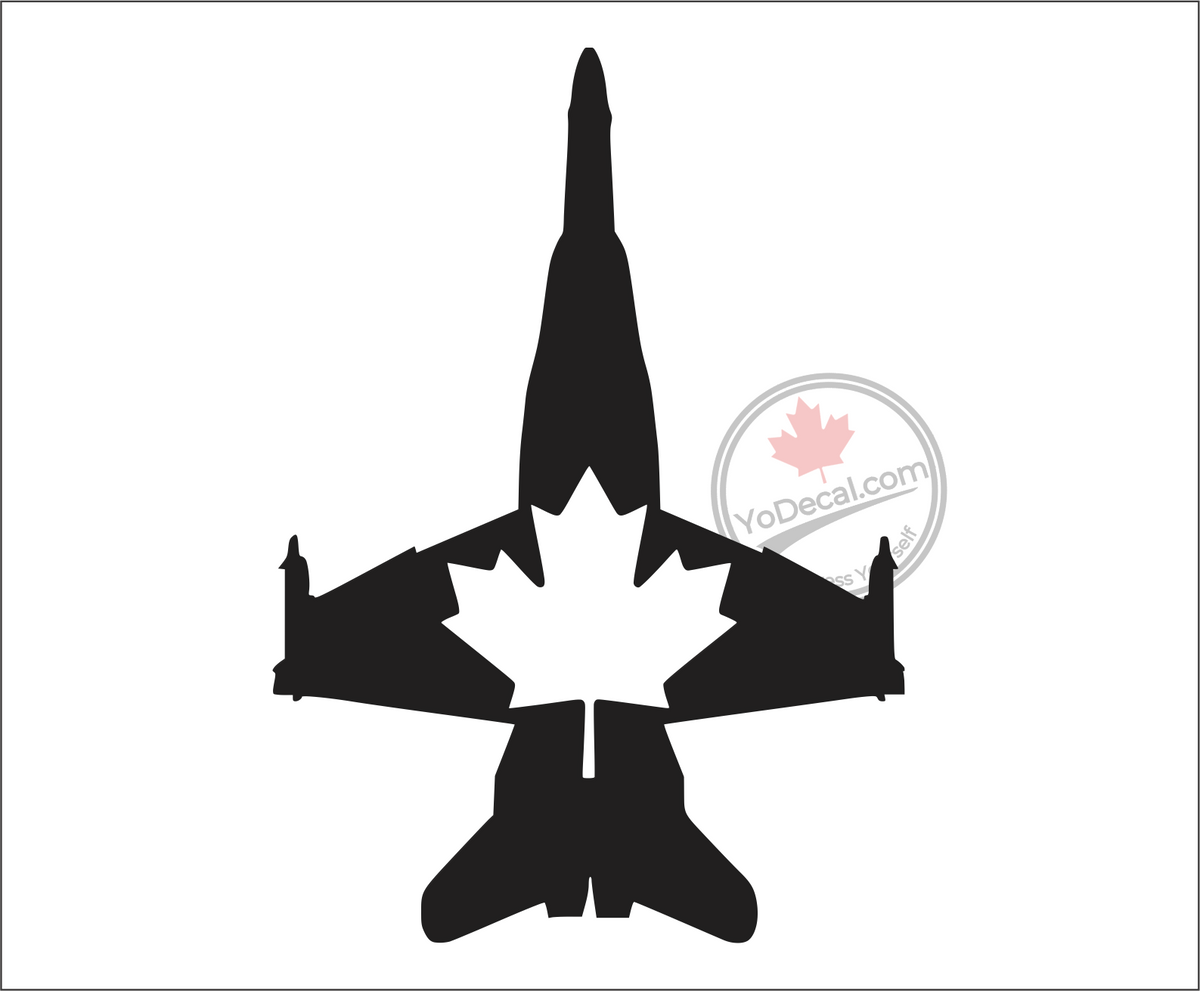 'CF-18 Canadian Hornet Maple Leaf' Vinyl Decal – YoDecal.com