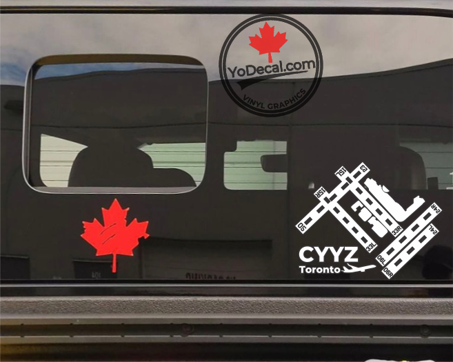 'CYYZ Toronto Pearson Airport & Runways' Premium Vinyl Decal / Sticker ...