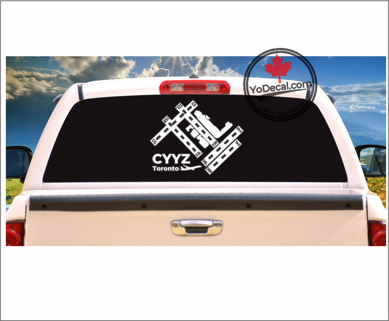 'CYYZ Toronto Pearson Airport & Runways' Premium Vinyl Decal / Sticker ...