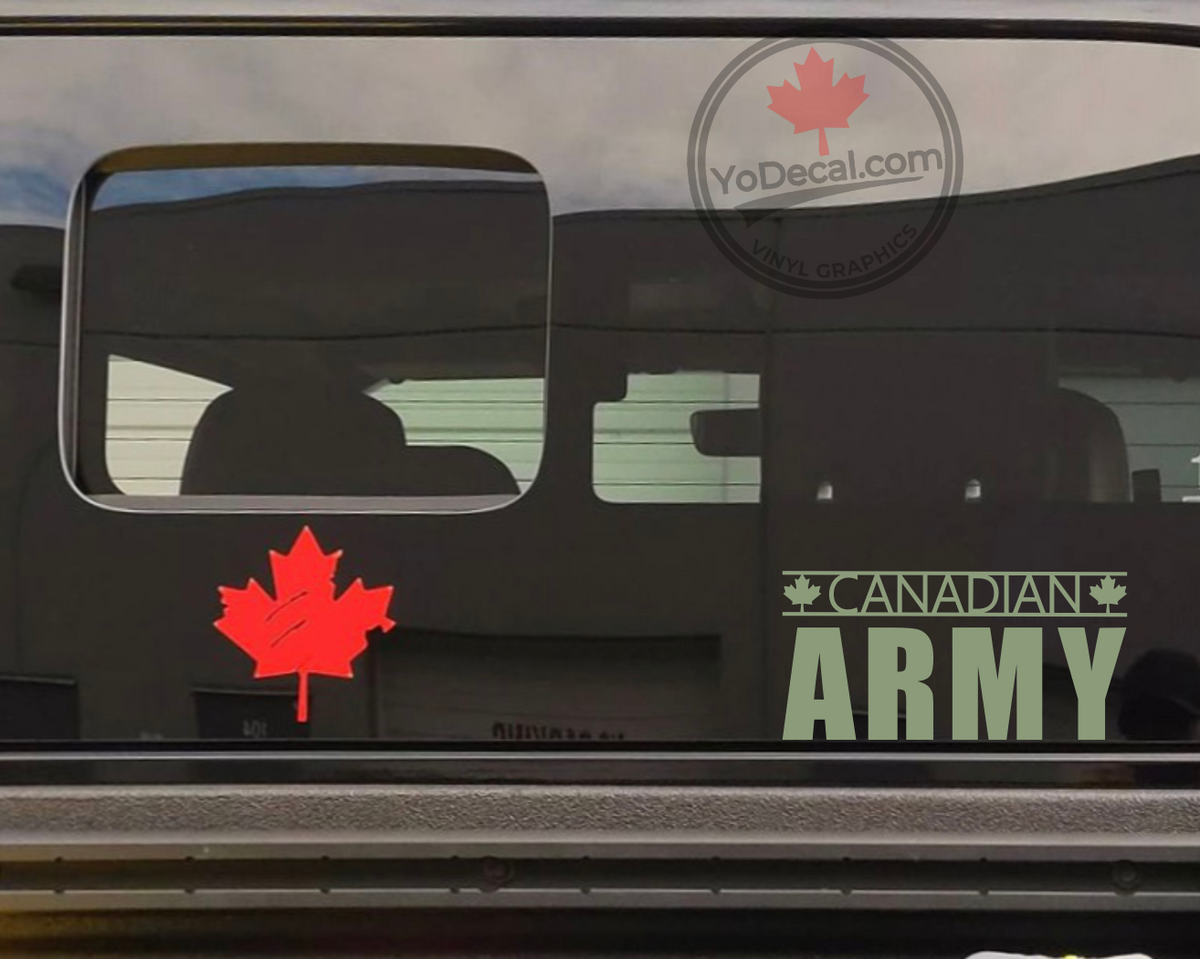 'Canadian Army' Premium Vinyl Decal / Sticker – YoDecal.com