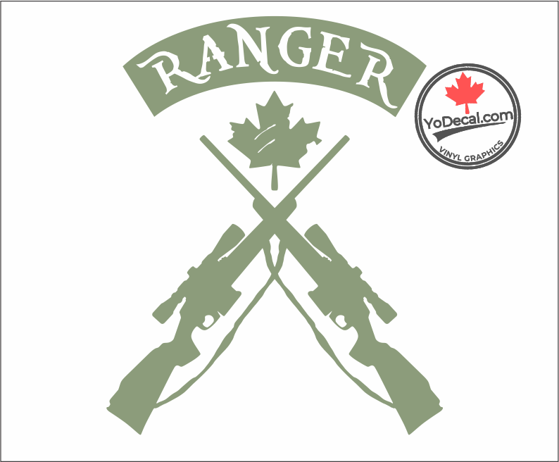 'Canadian Ranger Cross Rifles Tikka T3 CTR' Premium Vinyl Decal / Stic ...