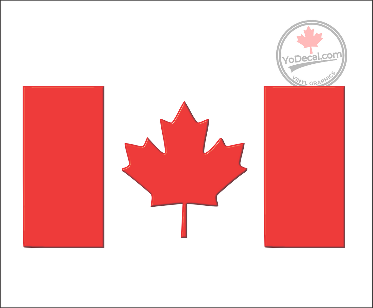 'Canadian Flag' Premium Vinyl Decal – YoDecal.com
