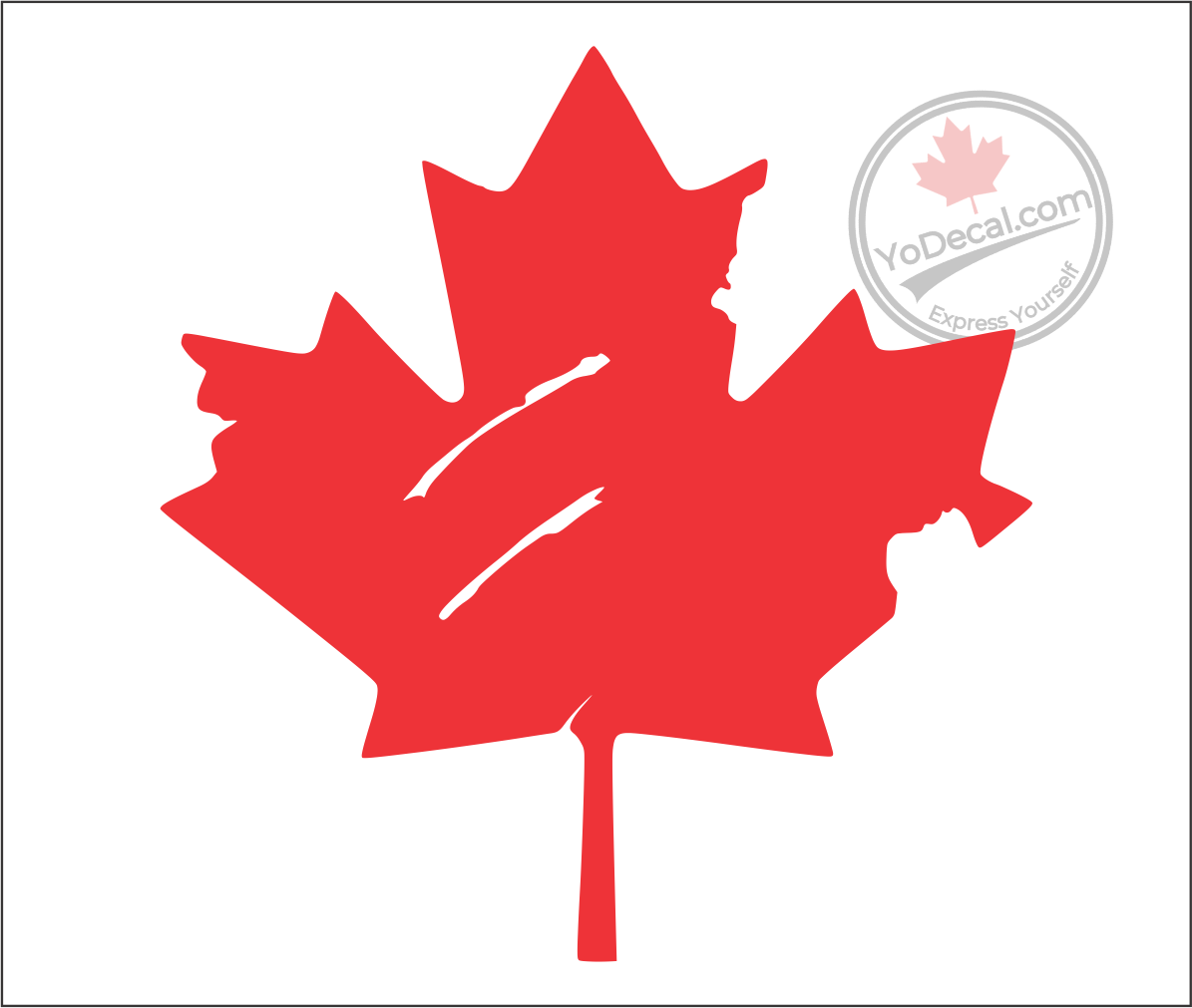 'Canadian Maple Leaf Distressed' Premium Vinyl Decal – YoDecal.com