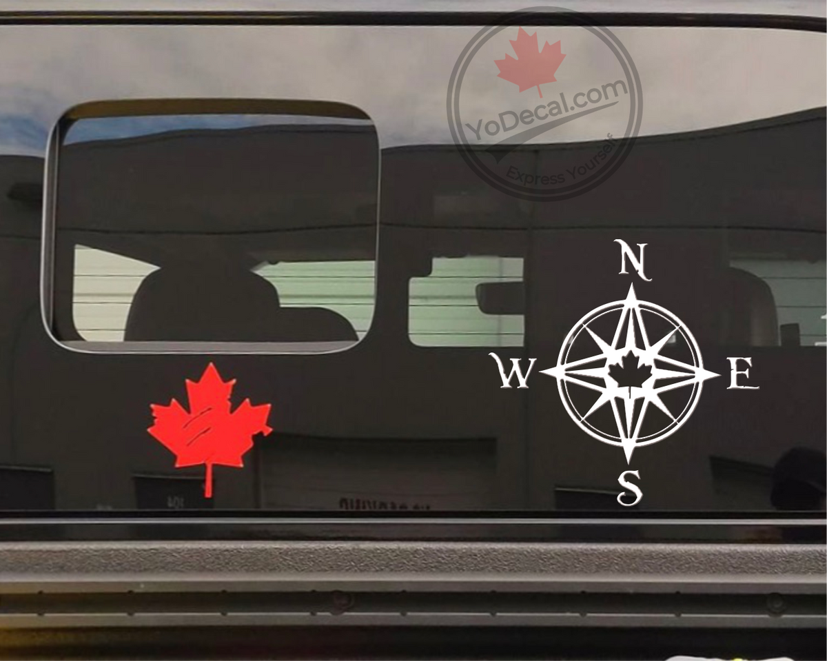 'Compass Rose Canadian' Premium Vinyl Decal – YoDecal.com