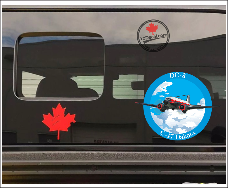 'Douglas DC-3 C-47 Dakota Vintage RCAF Paint Scheme' Premium Vinyl Dec ...