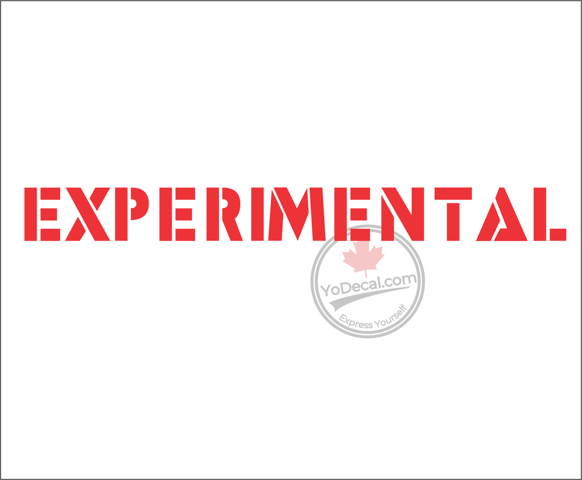 'Experimental (straight)' Vinyl Decal – YoDecal.com