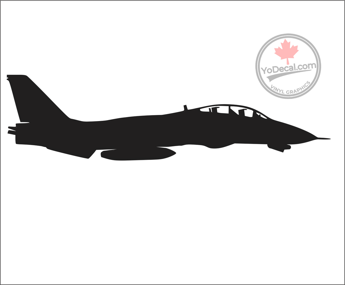 'F-14 Tomcat Side Profile' Premium Vinyl Decal – YoDecal.com