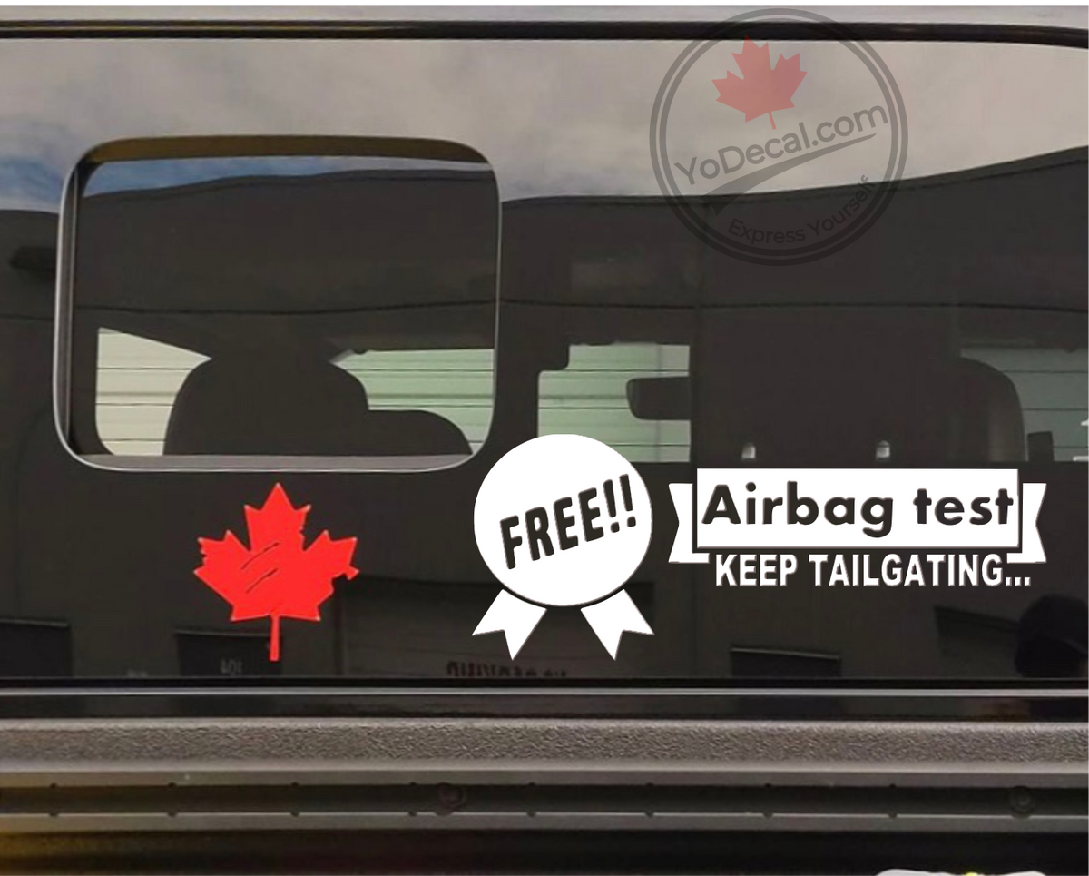 'Free Air Bag Test' Premium Vinyl Decal – YoDecal.com