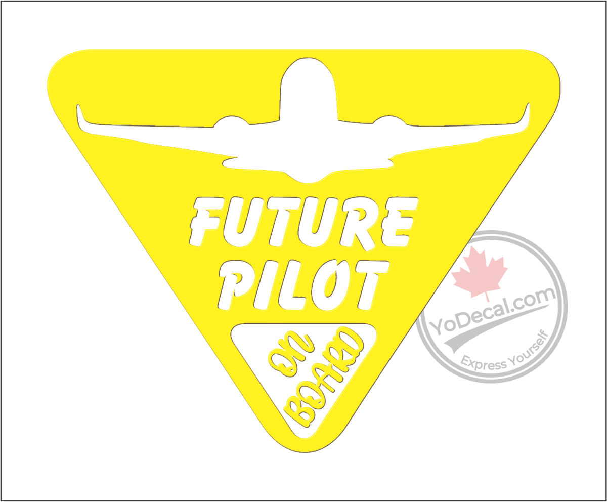 'Future Pilot on Board Commercial' Vinyl Decal – YoDecal.com