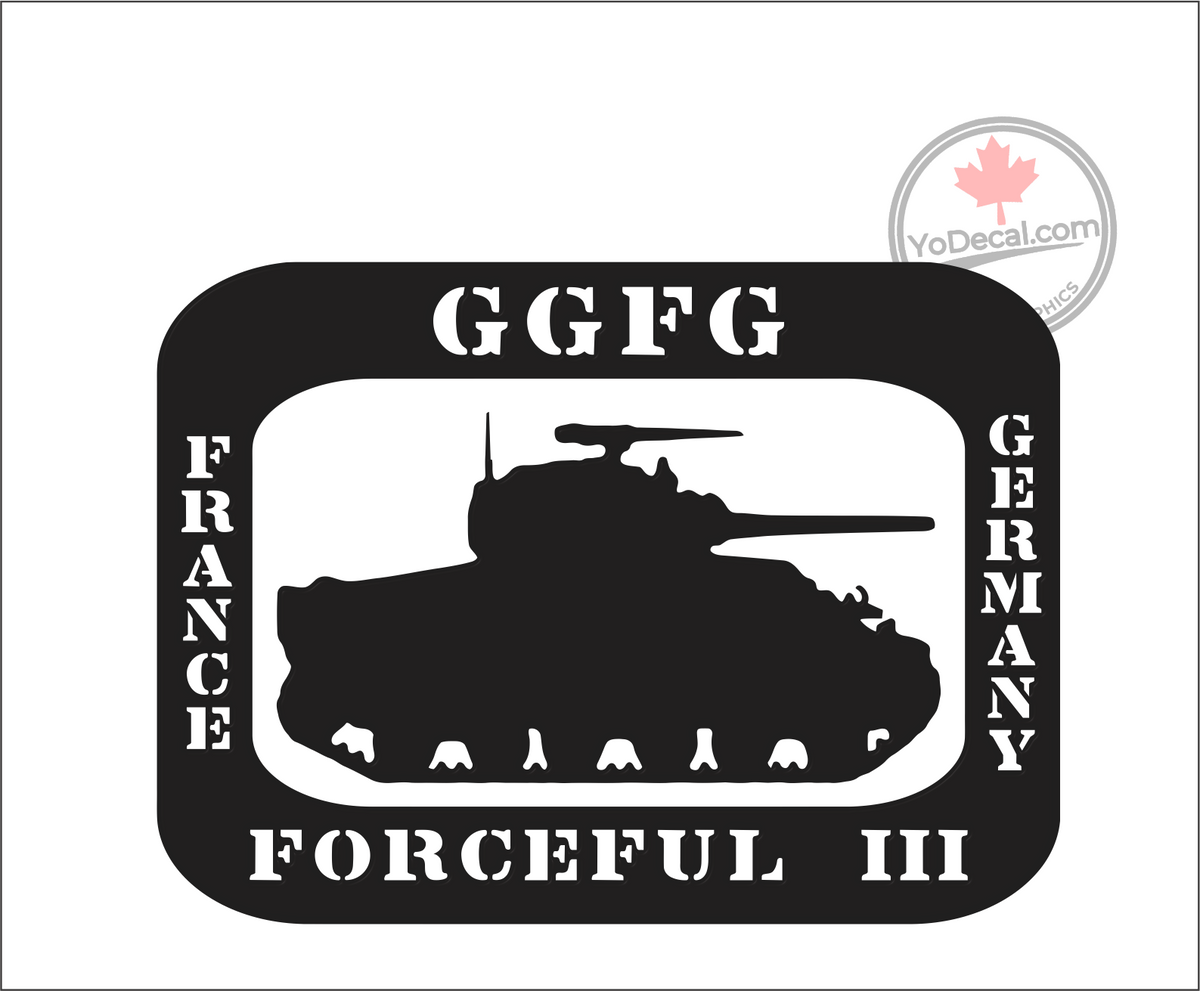 'GGFG Forceful III France to Germany' Premium Vinyl Decal / Sticker ...
