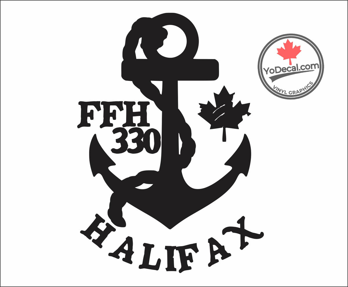 'FFH 330 Halifax & Anchor' Premium Vinyl Decal / Sticker – YoDecal.com