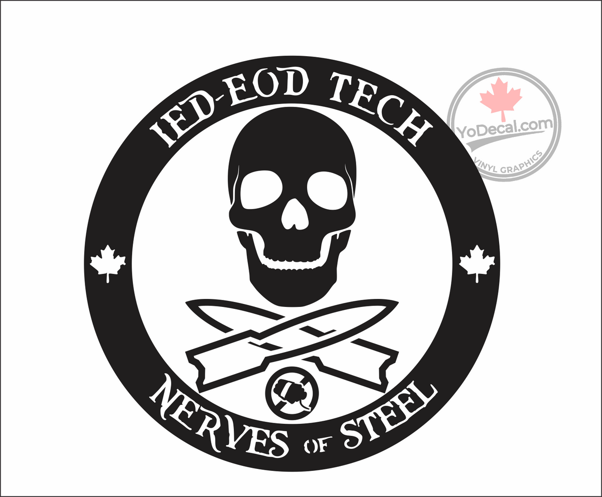 'IED-EOD Tech Nerves of Steel' Premium Vinyl Decal / Sticker – YoDecal.com
