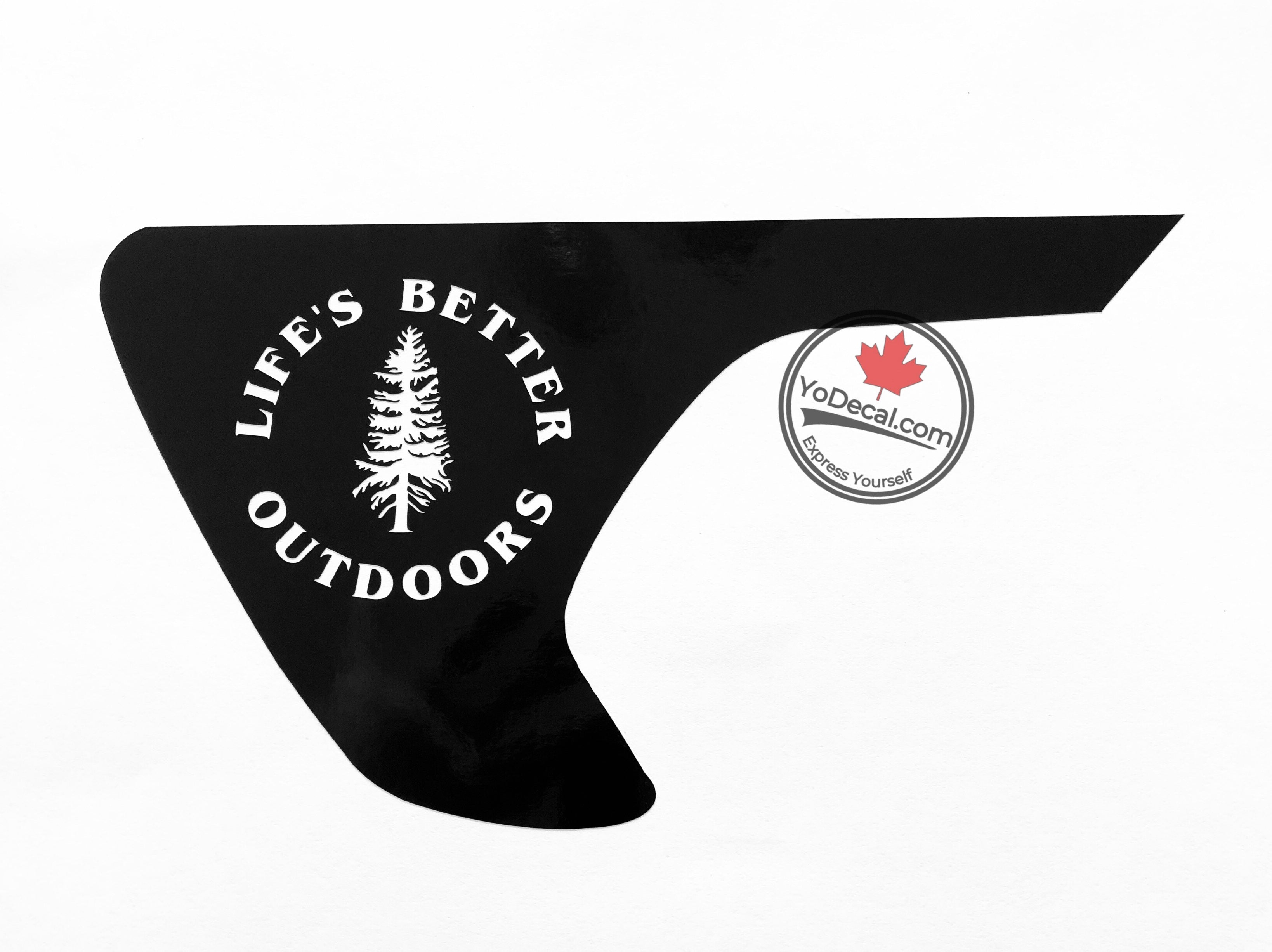 'Life's Better Outdoors (Tree) - Jeep JL Fenders (Pair)' Premium Vinyl ...