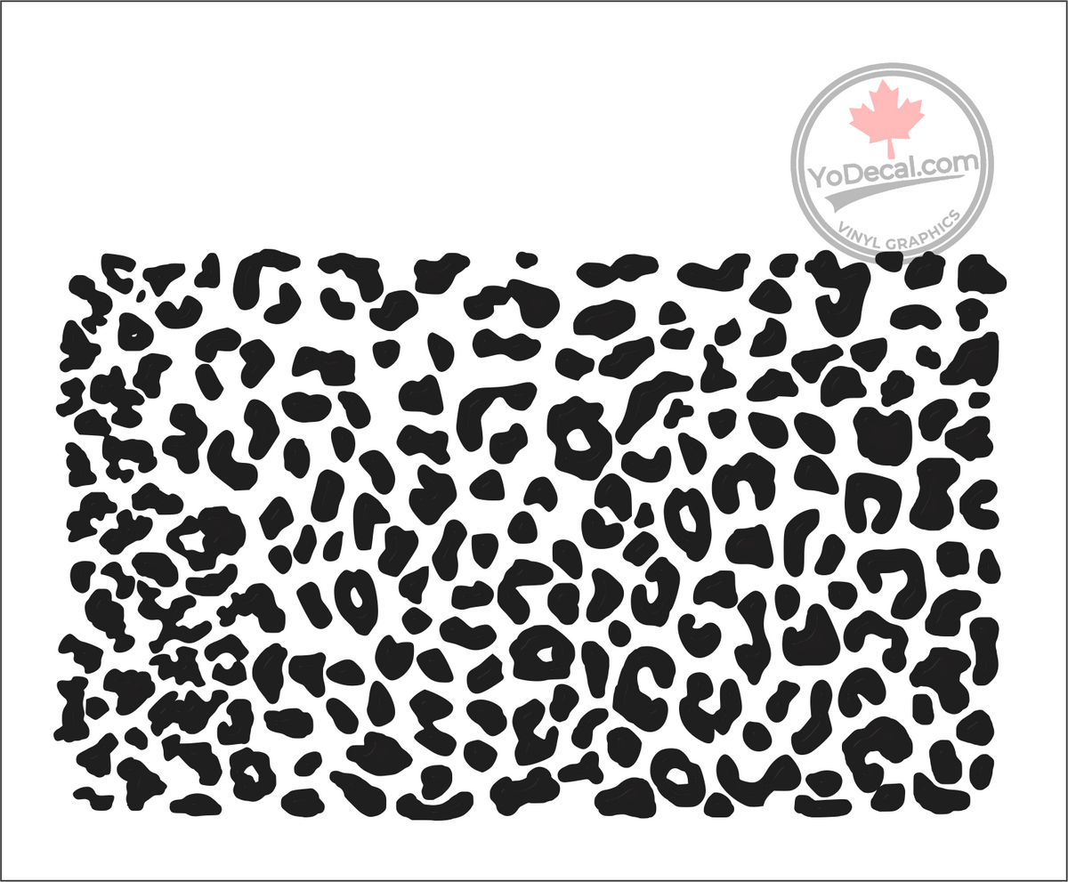'Leopard Print Rectangle (PAIR)' Premium Vinyl Decal / Sticker ...